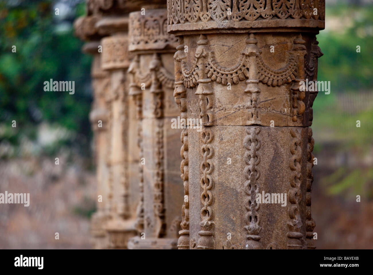 Hindu Columns at Qutb Minar in Delhi India Stock Photo - Alamy