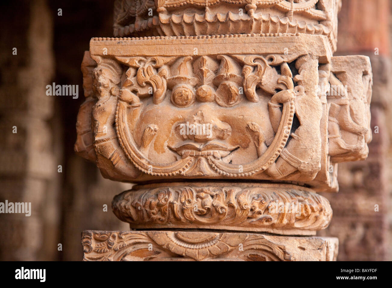 Hindu Columns at Qutb Minar in Delhi India Stock Photo - Alamy