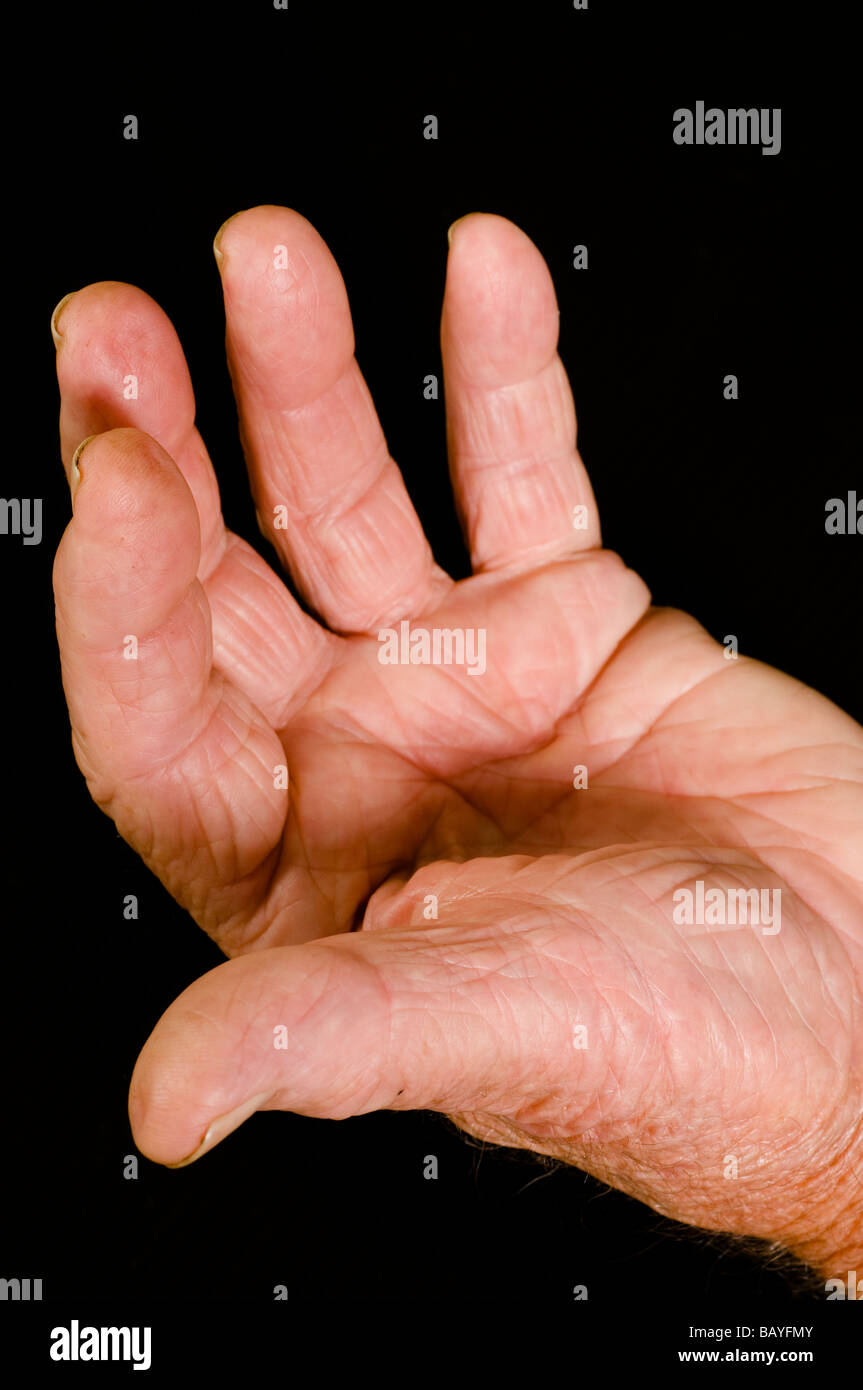 Hand isolated on black palm up hi-res stock photography and images - Alamy
