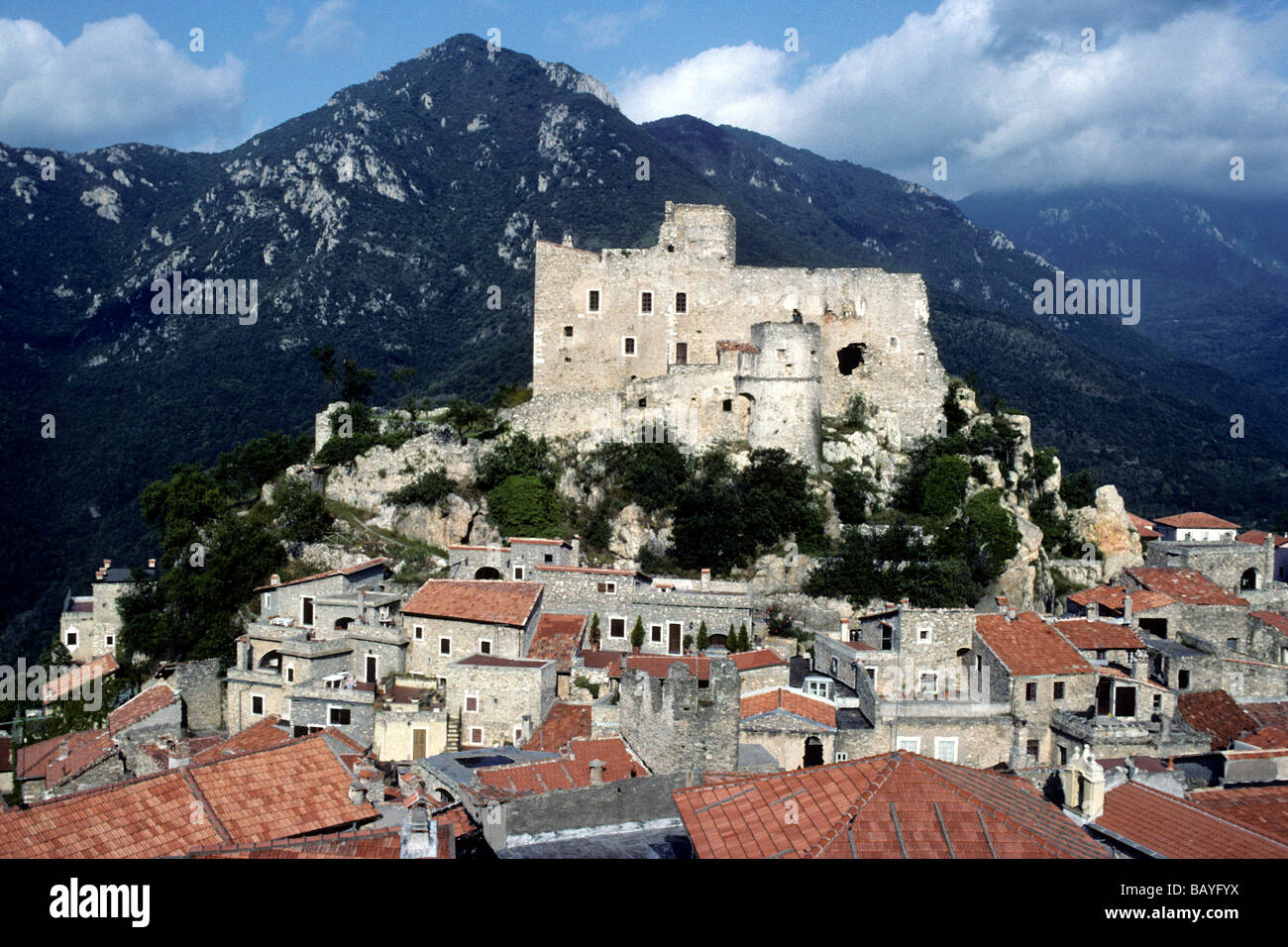 The old castle of Castelvecchio di Rocca Barbena Province of Savona ...