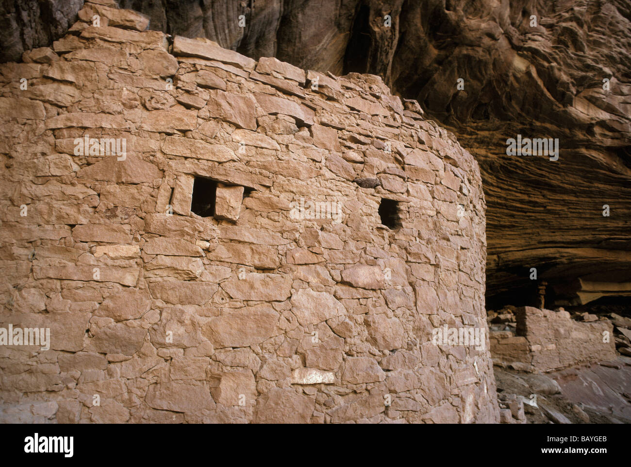 Prehistoric cliff dwelling built by the Ancestral Puebloans formerly ...