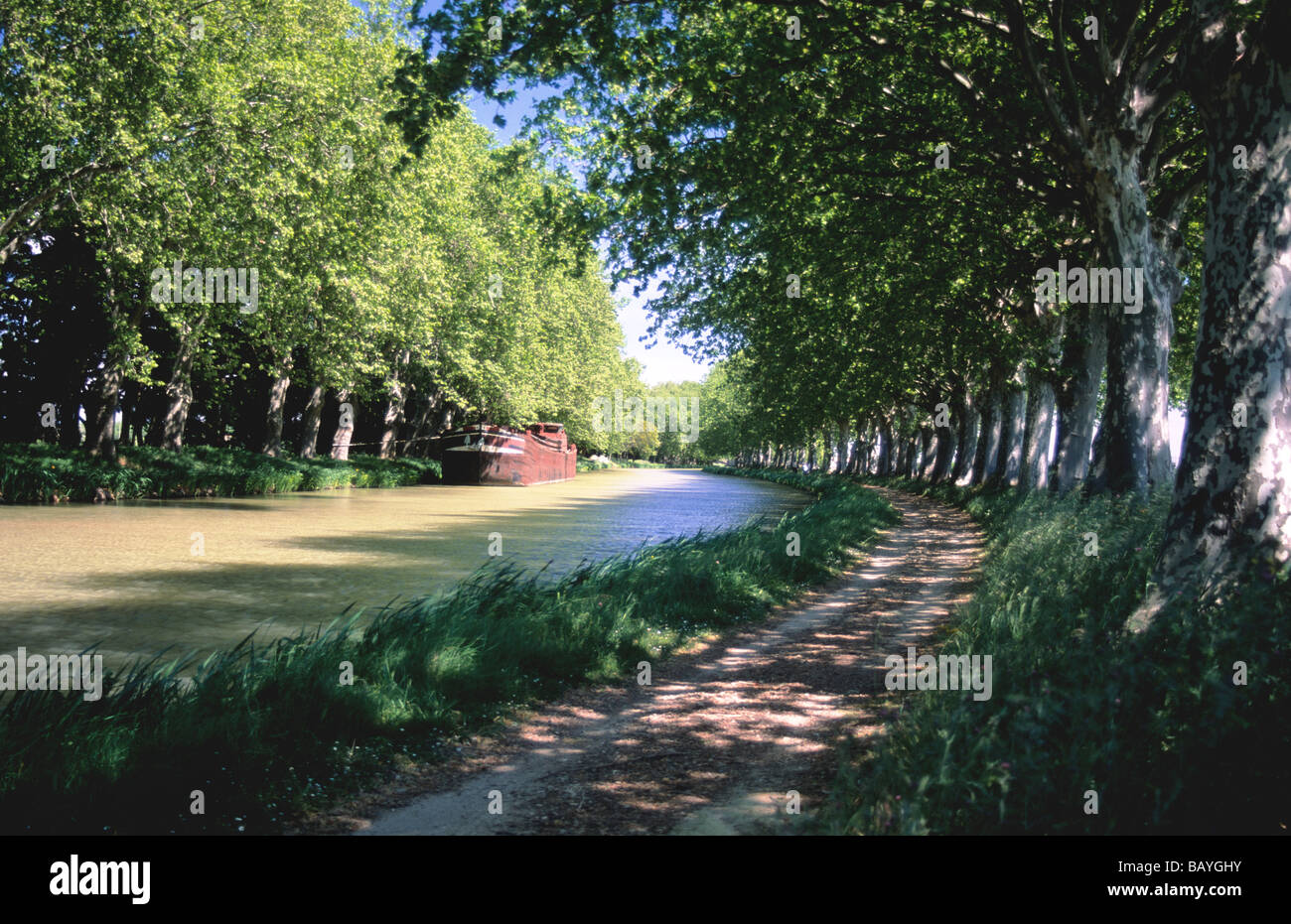 Canal du Midi near le Somail Languedoc France Stock Photo - Alamy
