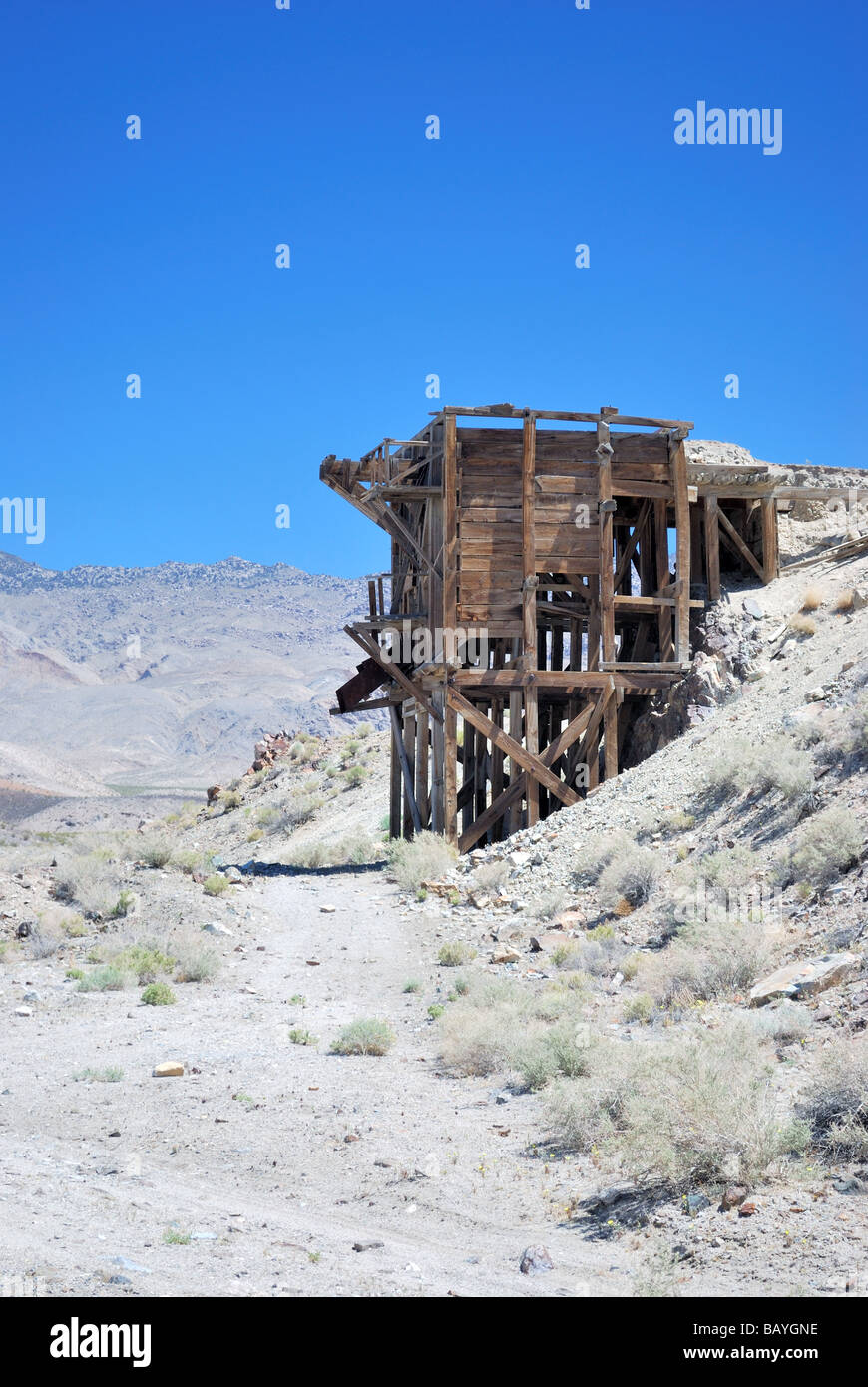 Ore dump near the ghost town of Kearsarge, near Mazourka canyon in the ...