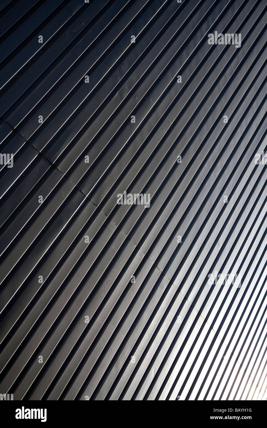 Surface of wall made of corrugated galvanised iron sheets ( CGI Stock ...