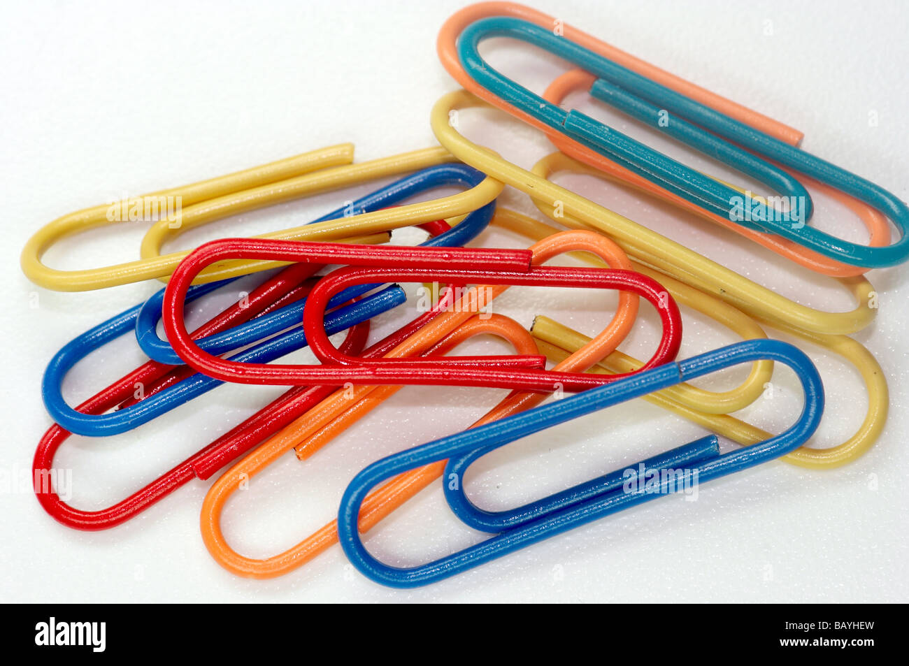 a lot of coloured paper clips Stock Photo - Alamy