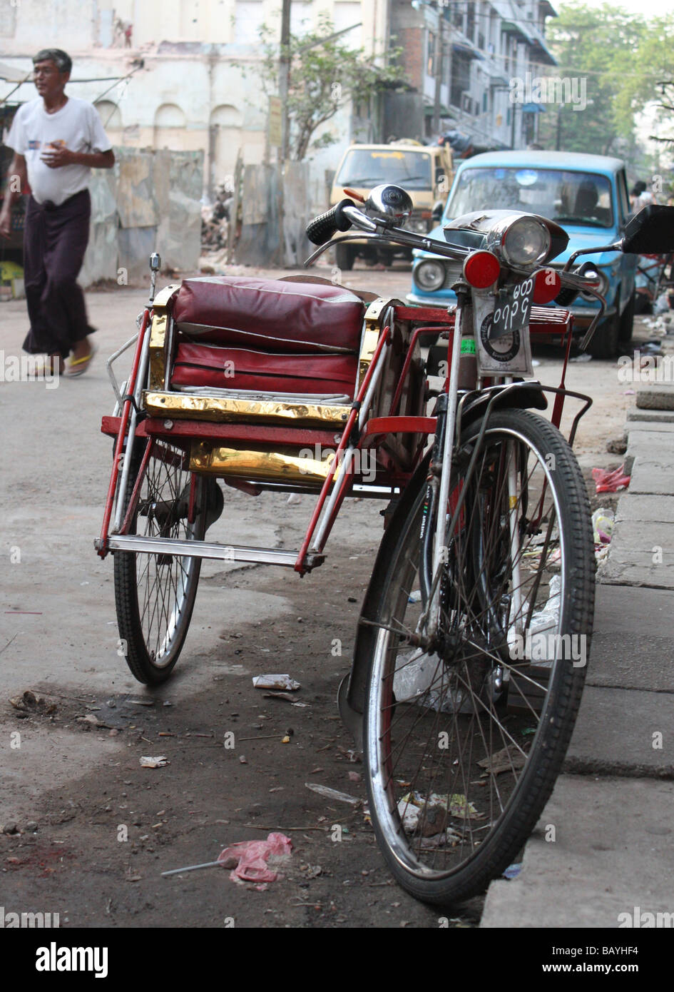 Burmese rickshaw hi-res stock photography and images - Alamy