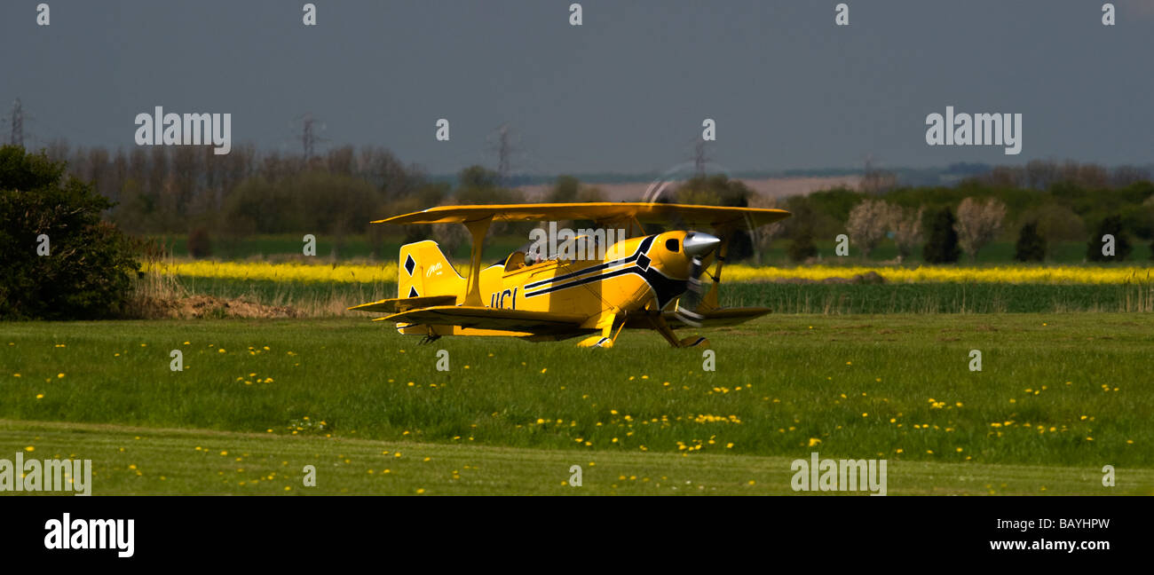 Pitts special Stunt aircraft at take off on a bright sunny day Stock ...