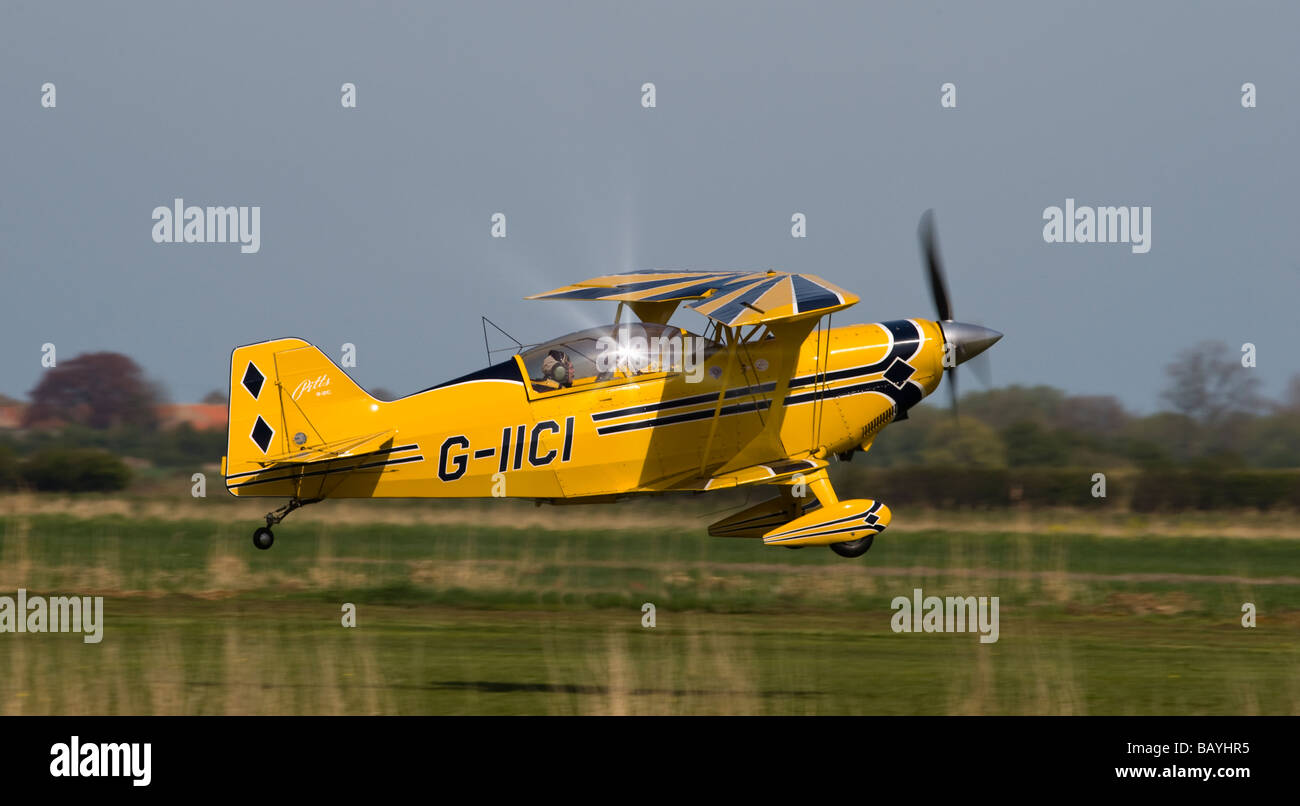 Pitts special Stunt aircraft at take off on a bright sunny day Stock ...