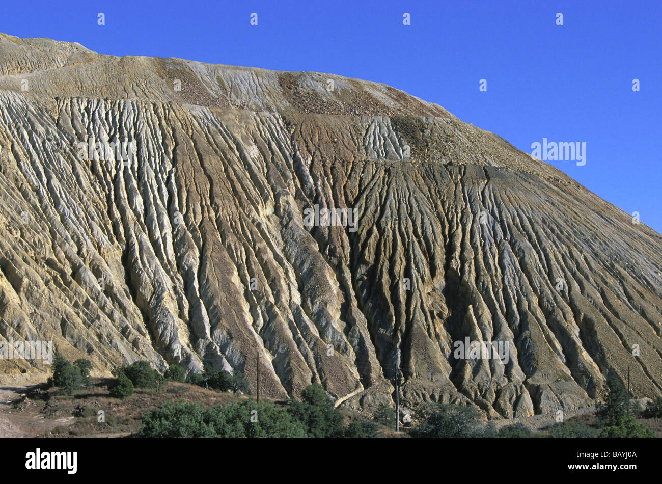 Erosion on the tailings of the Santa Rita copper mine near Silver City ...