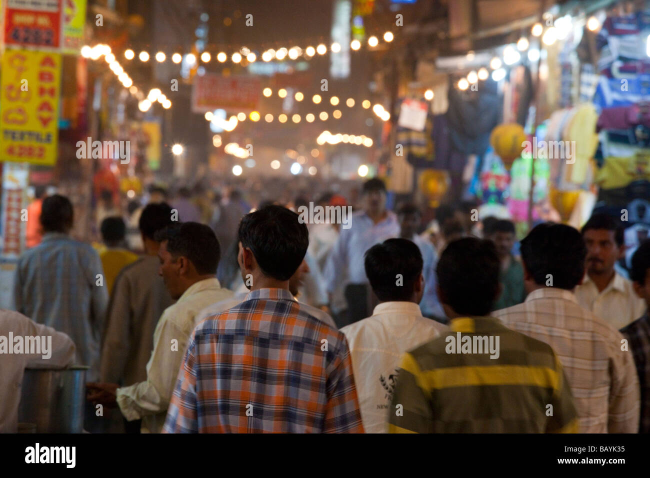 Main Bazaar in Paharganj in Delhi India Stock Photo - Alamy