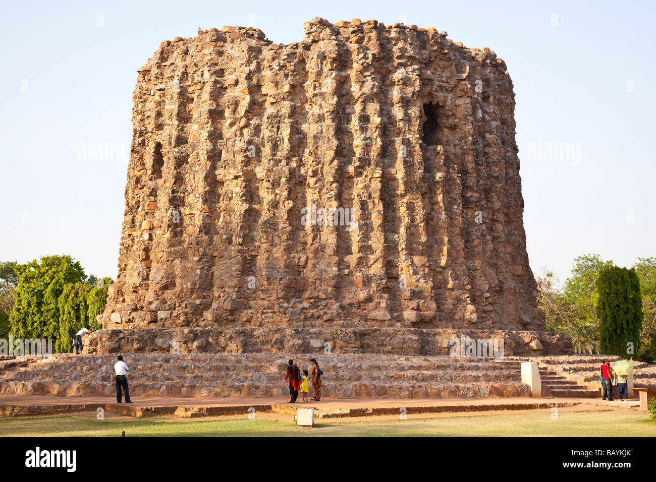 Unfinished Alai Minar tower at the Qutb Minar in Delhi India Stock ...