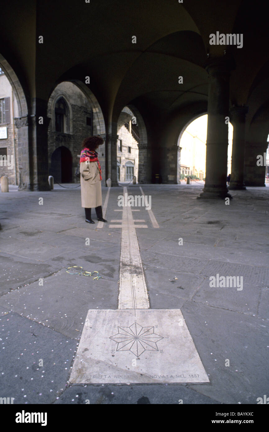 Ancient system of measurement to the floor Bergamo Italy Stock Photo ...