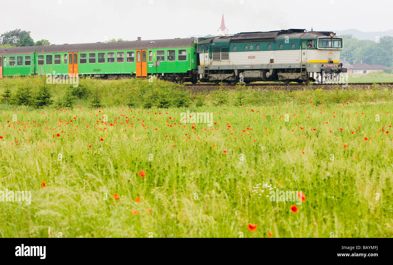 passenger train Slovakia Stock Photo - Alamy