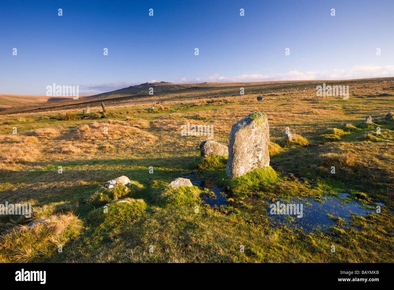 Merrivale Stone Rows form part of a megalithic Bronze Age complex ...