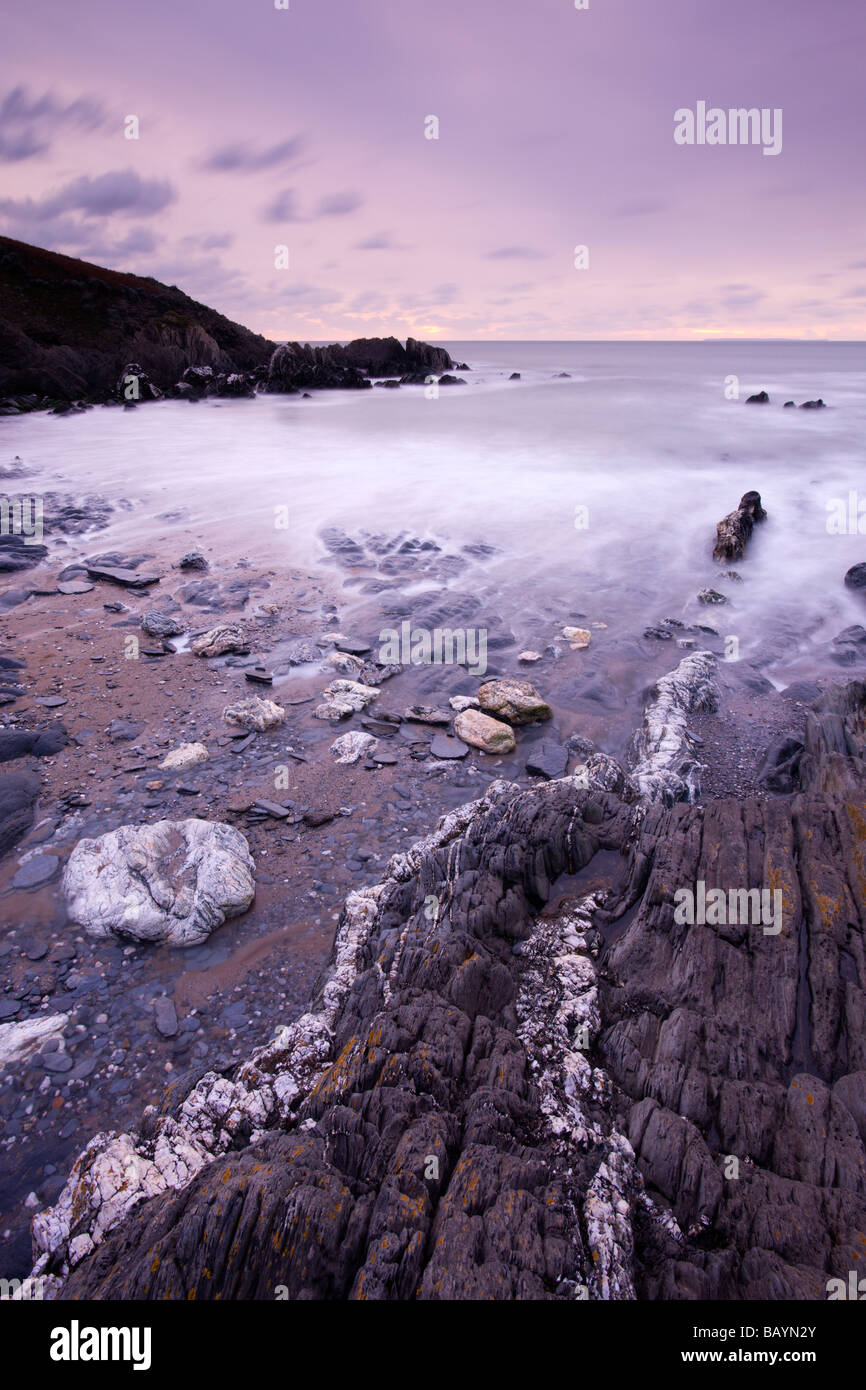 Combesgate Beach in Woolacombe Devon England Stock Photo - Alamy