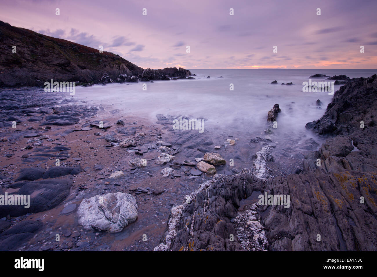 Combesgate Beach in Woolacombe Devon England Stock Photo - Alamy