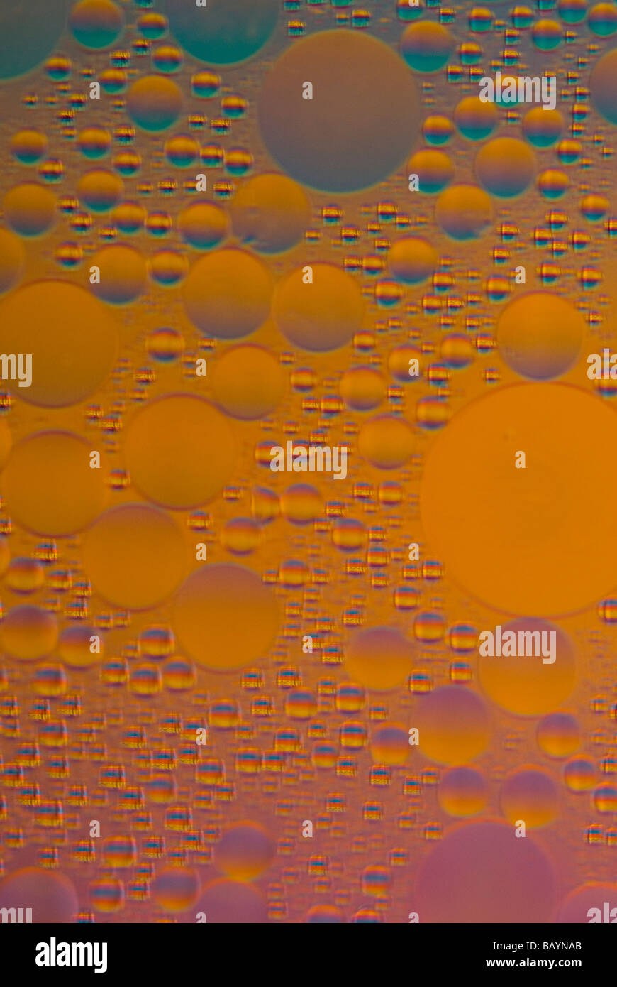 drops of oil on water Stock Photo - Alamy