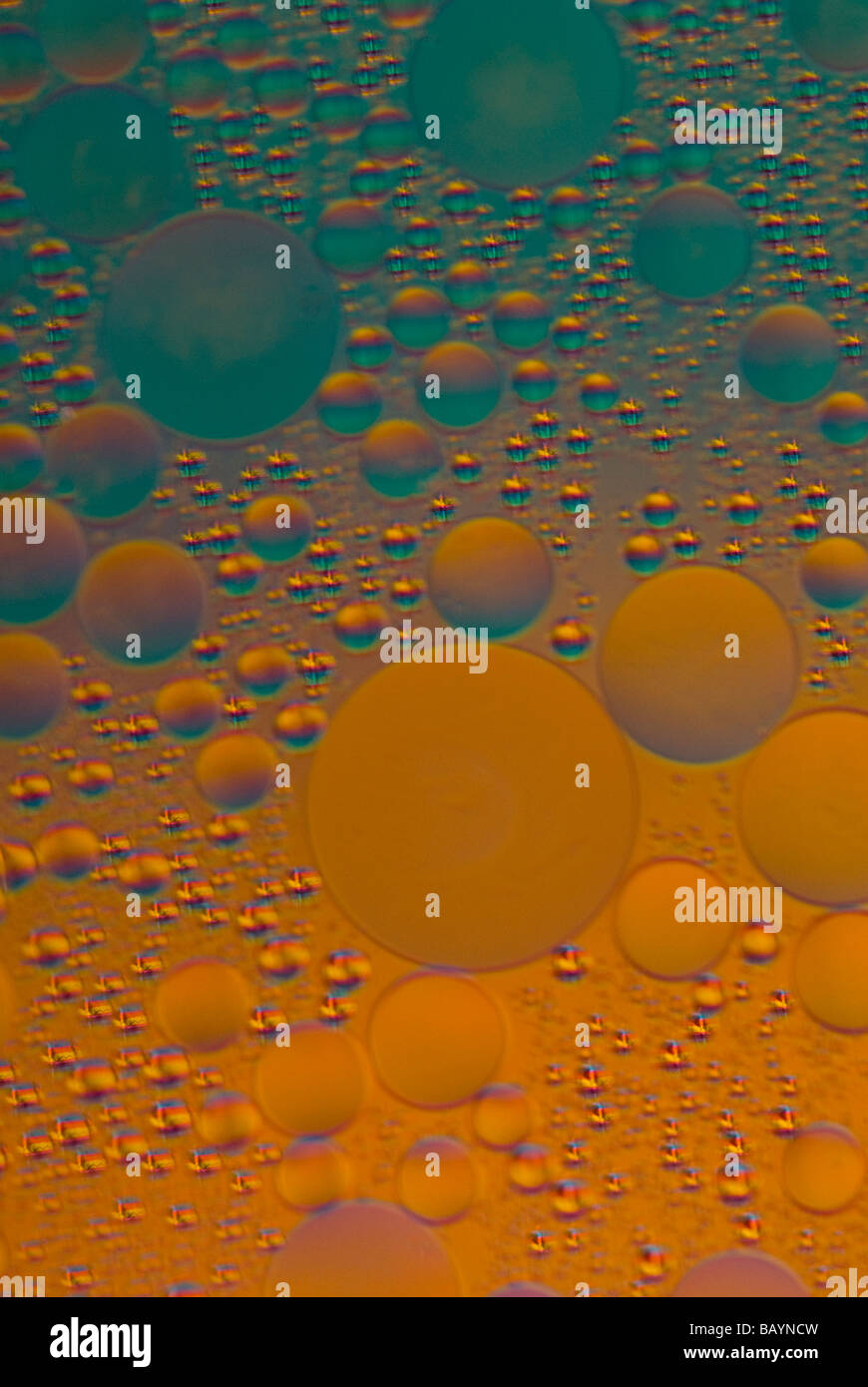 drops of oil on water Stock Photo - Alamy