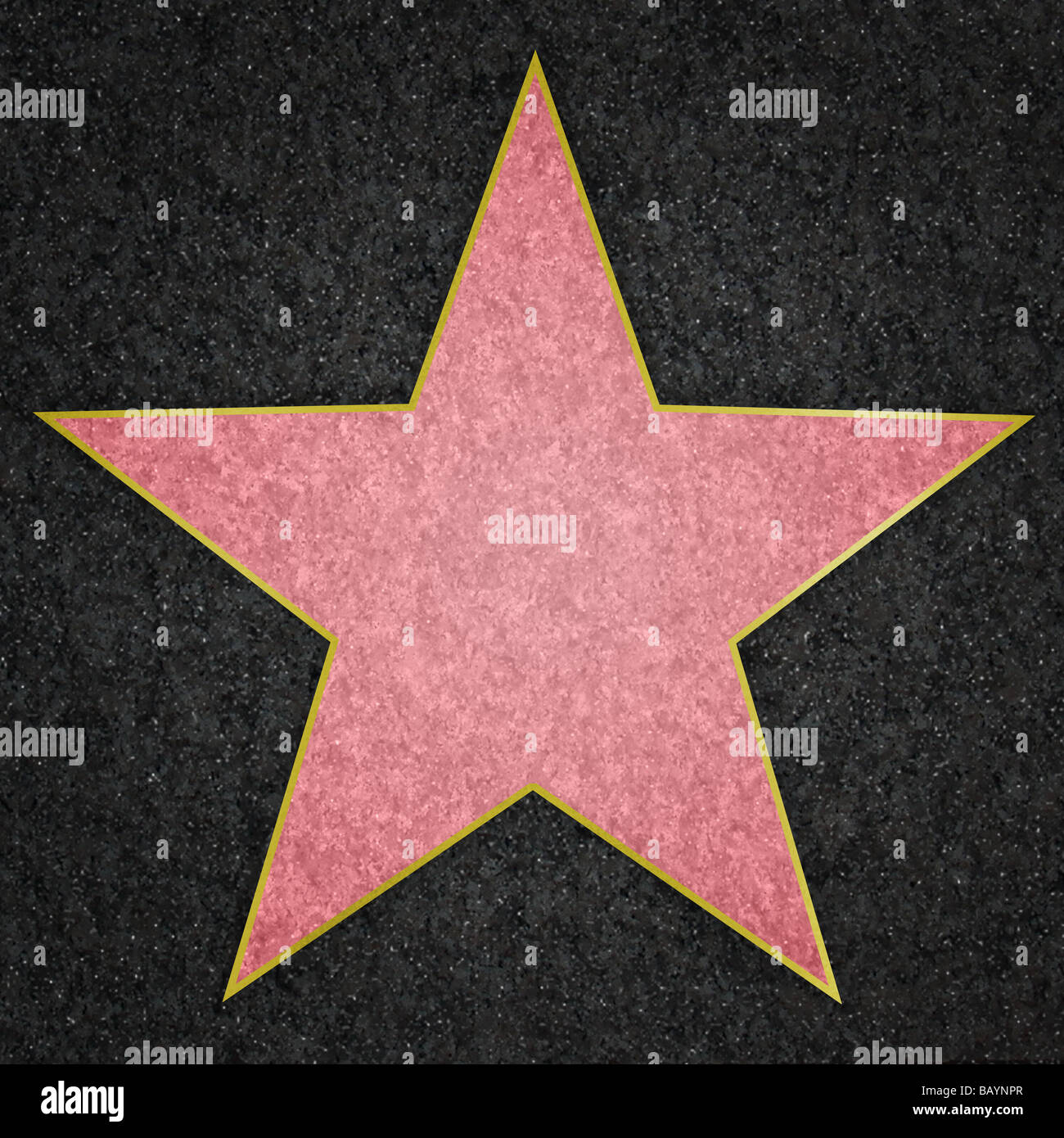 Blank Hollywood marble star, from Hollywood Boulevard Stock Photo - Alamy