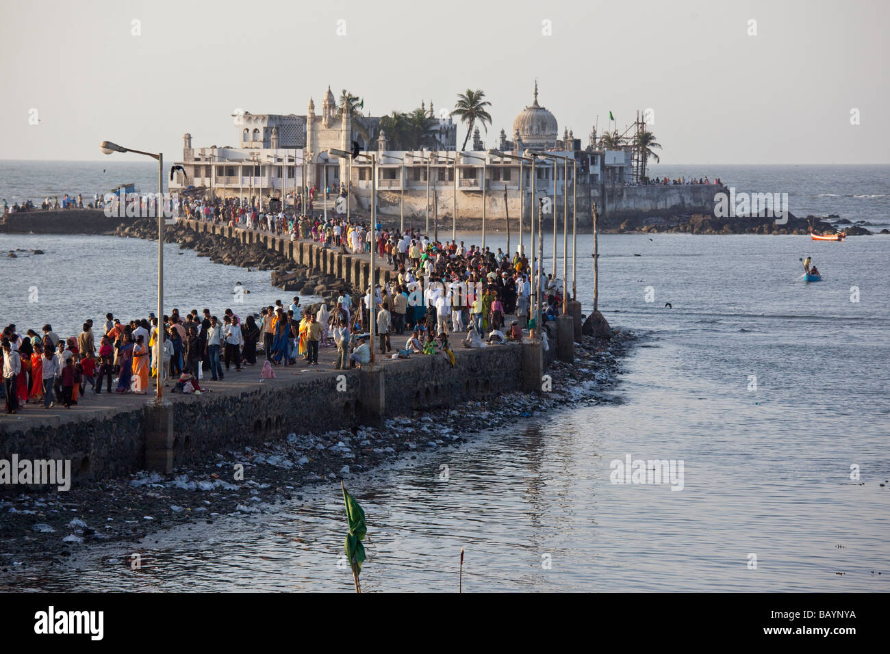 Pilgrims at the Tomb of Haji Ali Bukhari in Mumbai India Stock Photo ...
