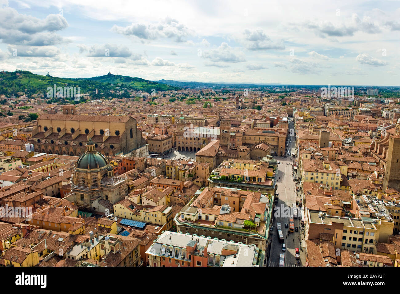 View of Bologna from the Asinelli Tower Bologna Italy Stock Photo - Alamy