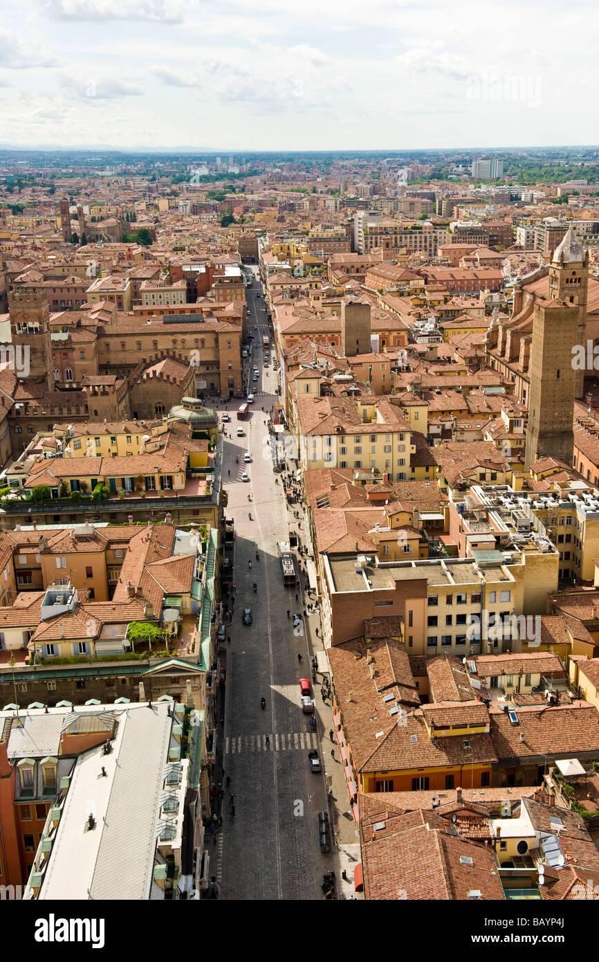 View of Bologna from the Asinelli Tower Bologna Italy Stock Photo - Alamy