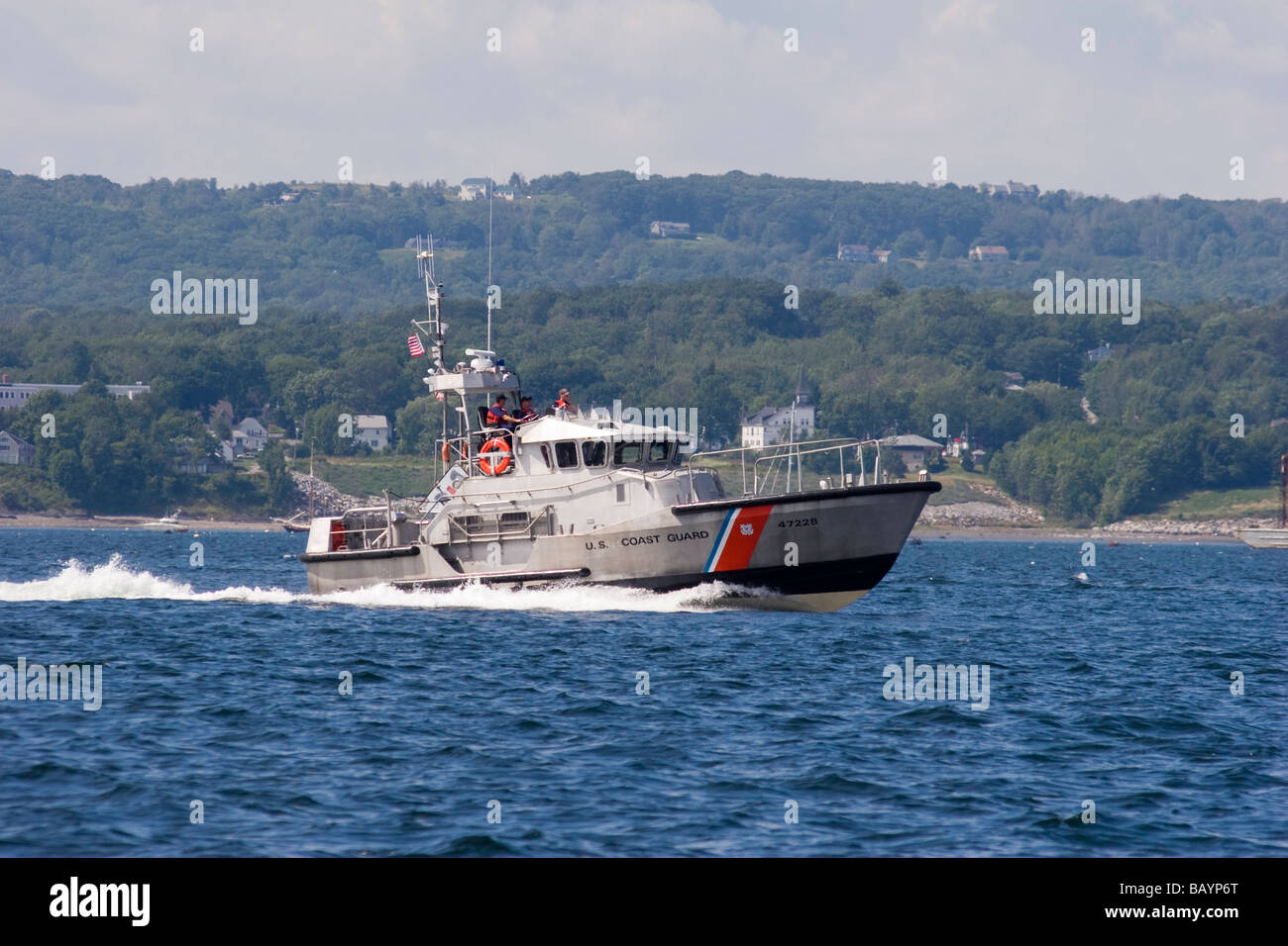 US Coast Guard boat in Rockland Stock Photo - Alamy