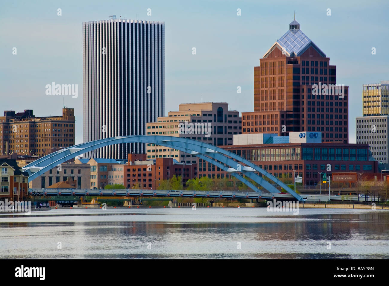 Genesee River and skyline of Rochester New York Stock Photo - Alamy