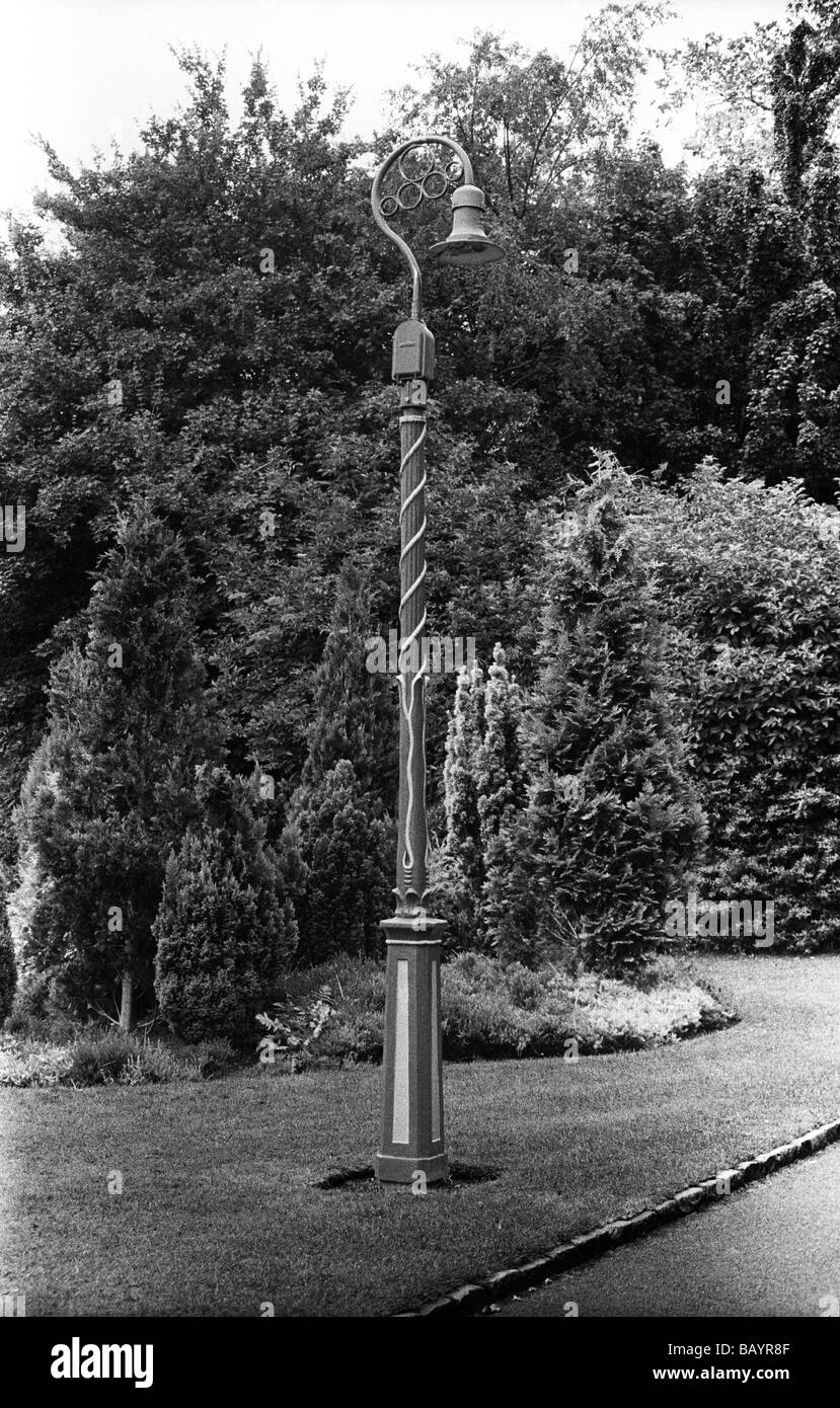 Lamp Post In Park Stock Photo - Alamy