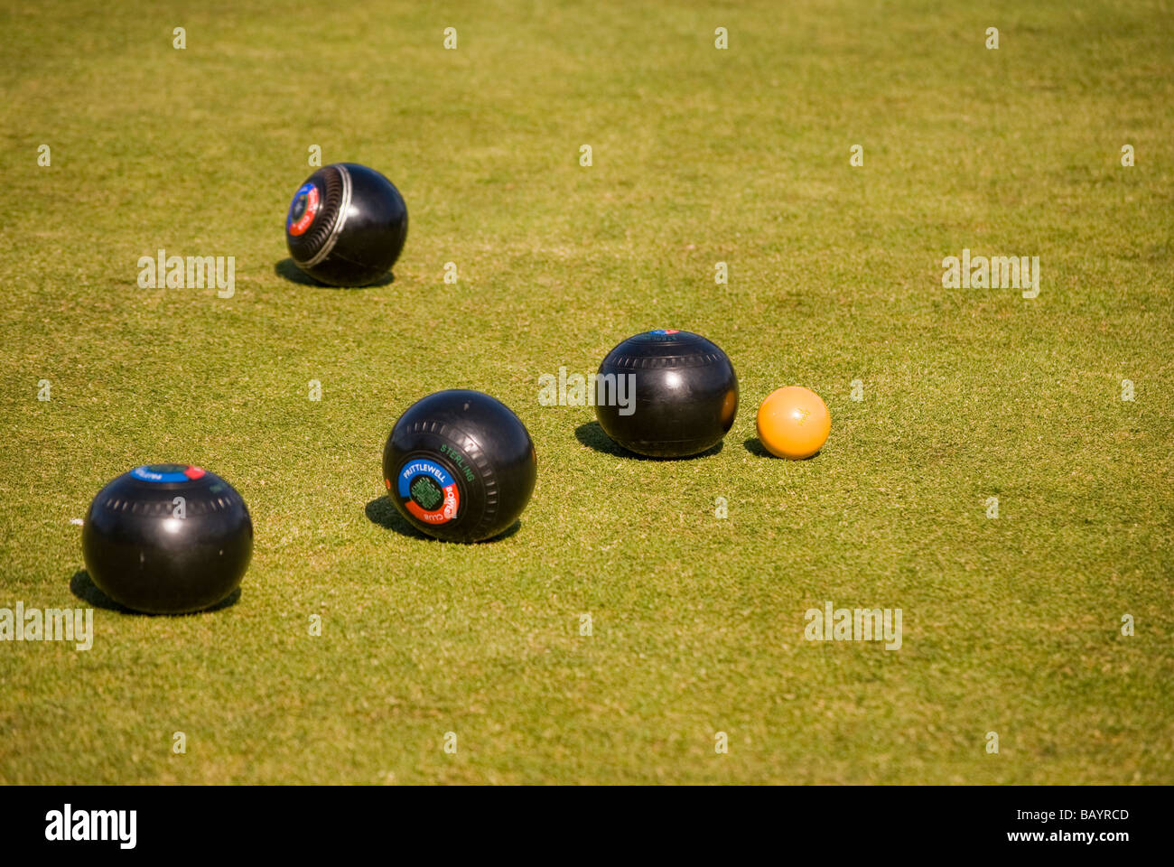Flat green bowls and crown green bowls hi-res stock photography and ...