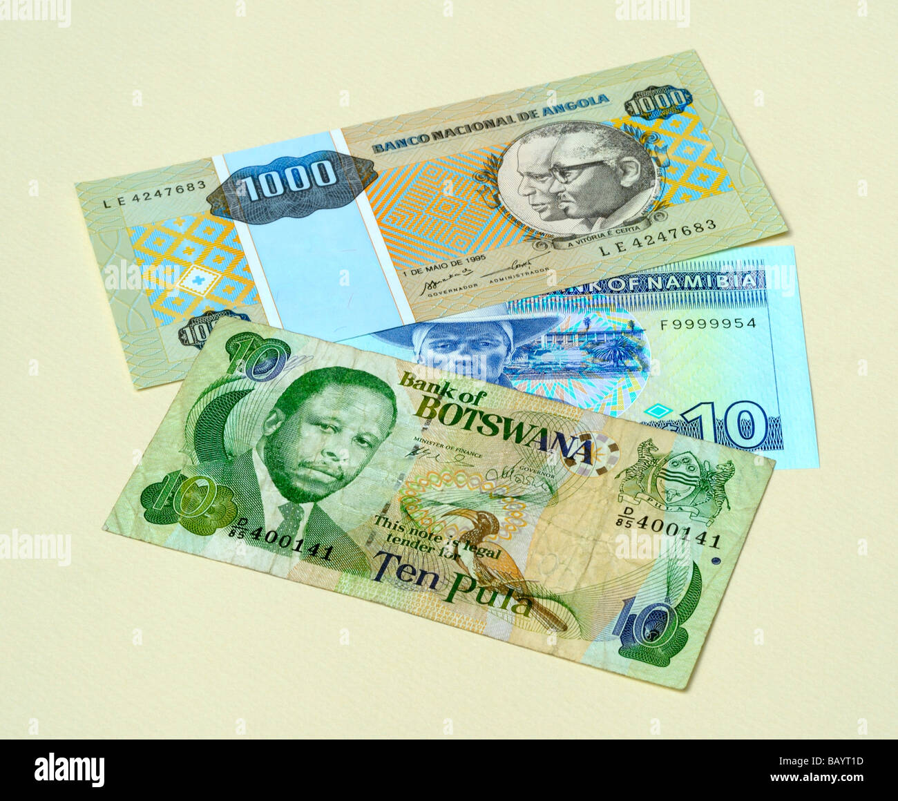 Southern African Banknotes Stock Photo - Alamy