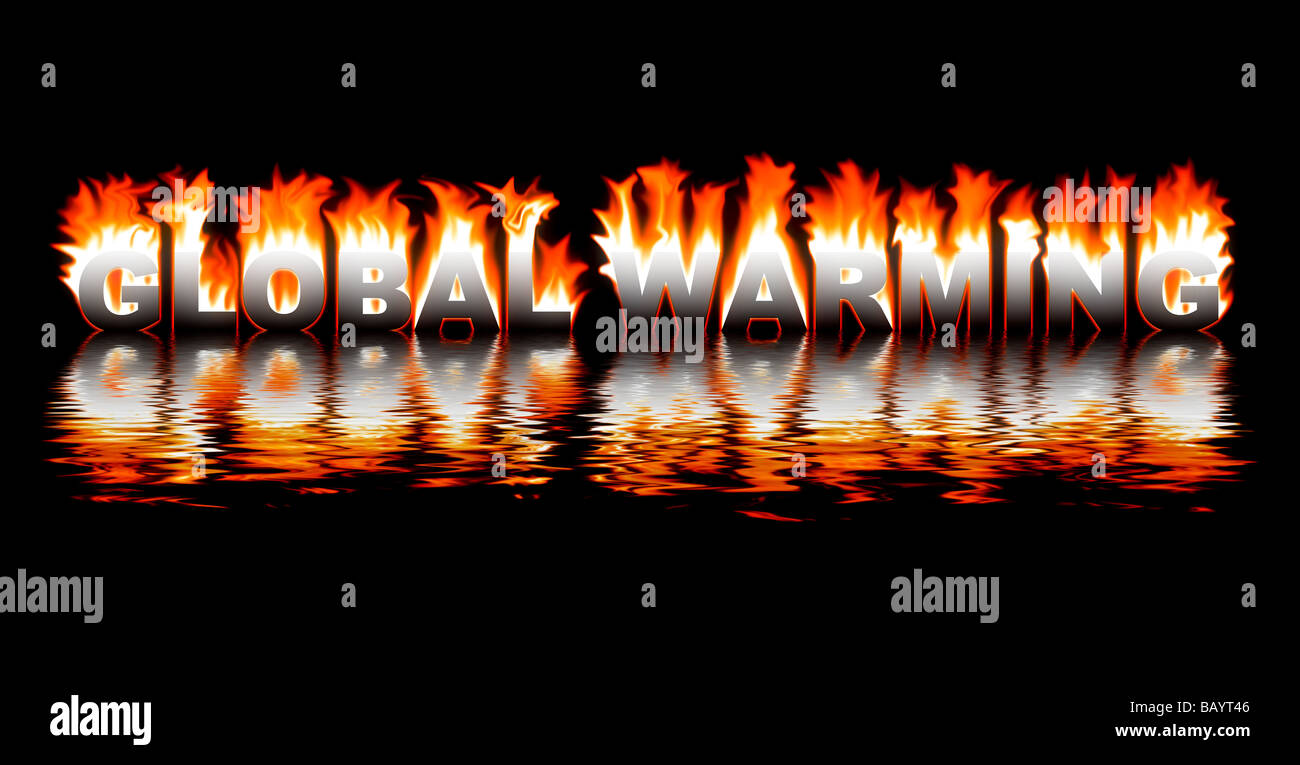 A digitally generated image illustrating the concept of global warming ...
