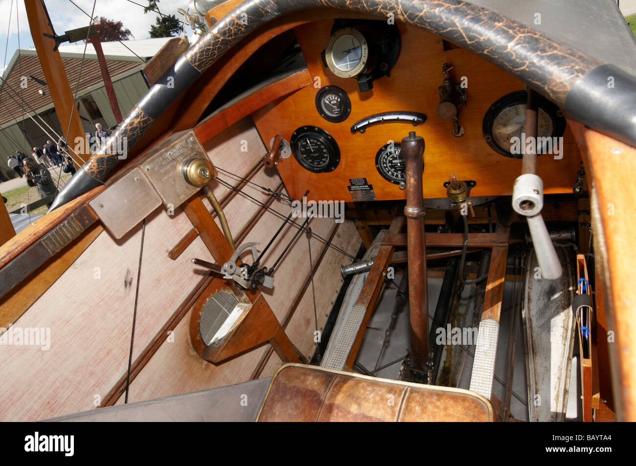 Biplane plane cockpit controls hi-res stock photography and images - Alamy