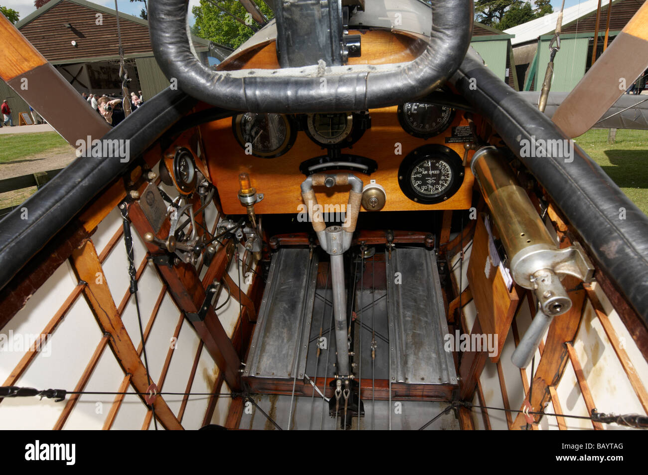 Sopwith Pup WW1 biplane fighter cockpit As seen at Shuttleworth Air ...
