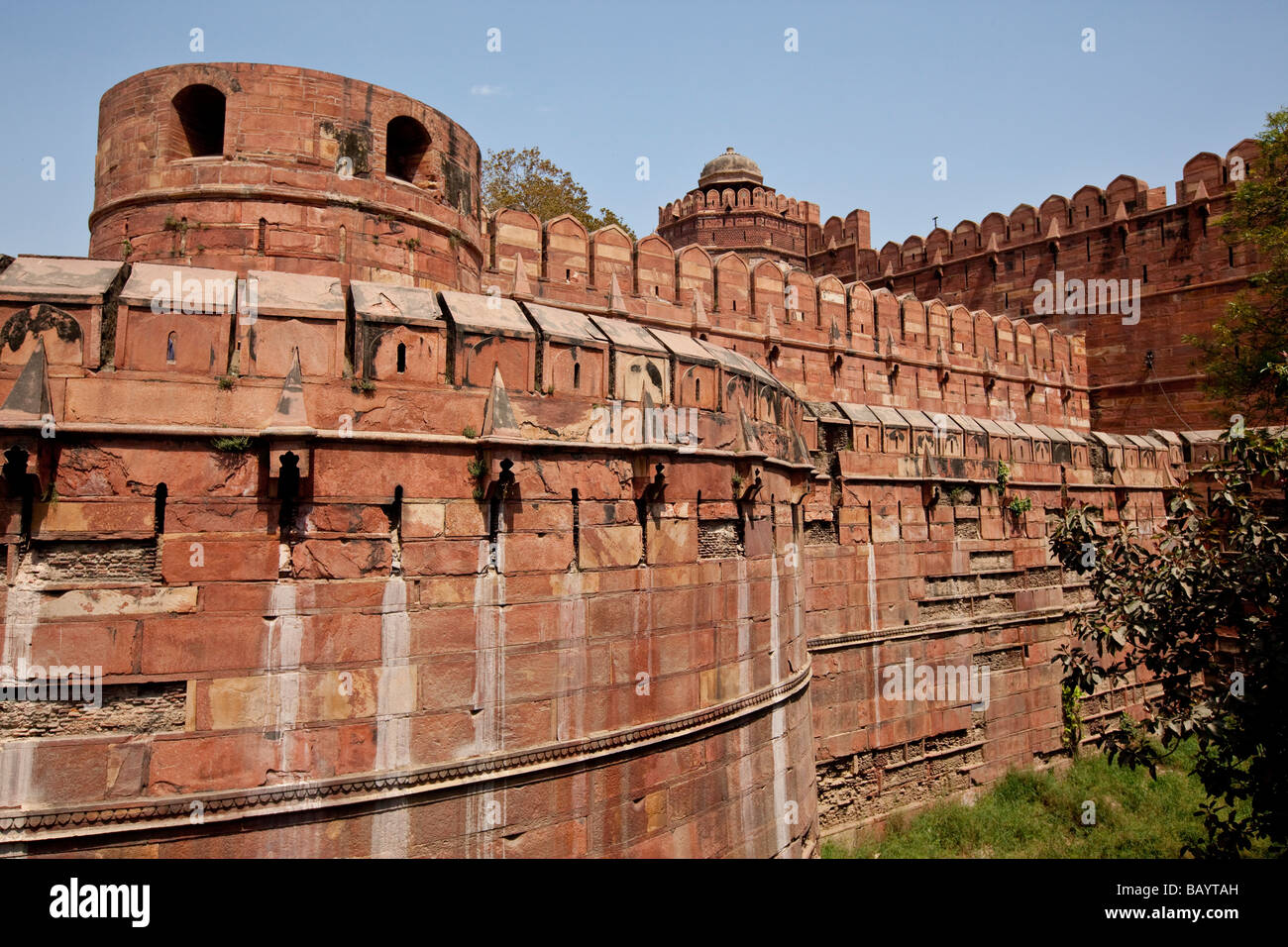 Red Fort in Agra India Stock Photo - Alamy