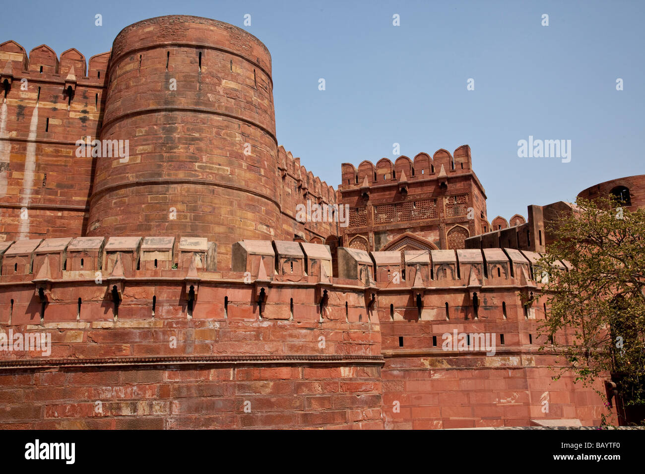 Red Fort in Agra India Stock Photo - Alamy