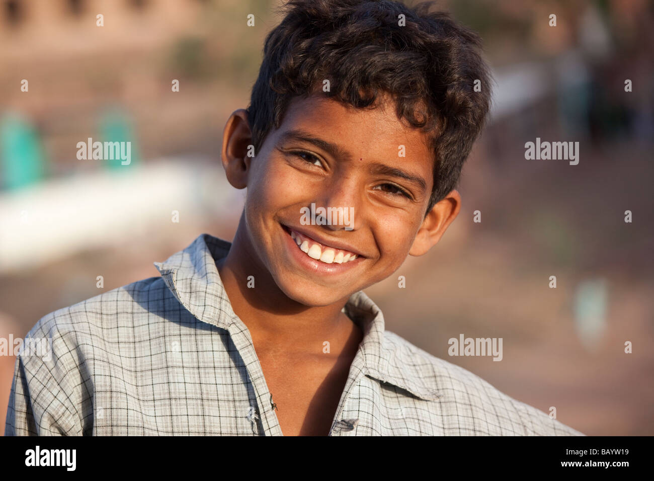Indian Boy in Fatepur Sikri India Stock Photo - Alamy