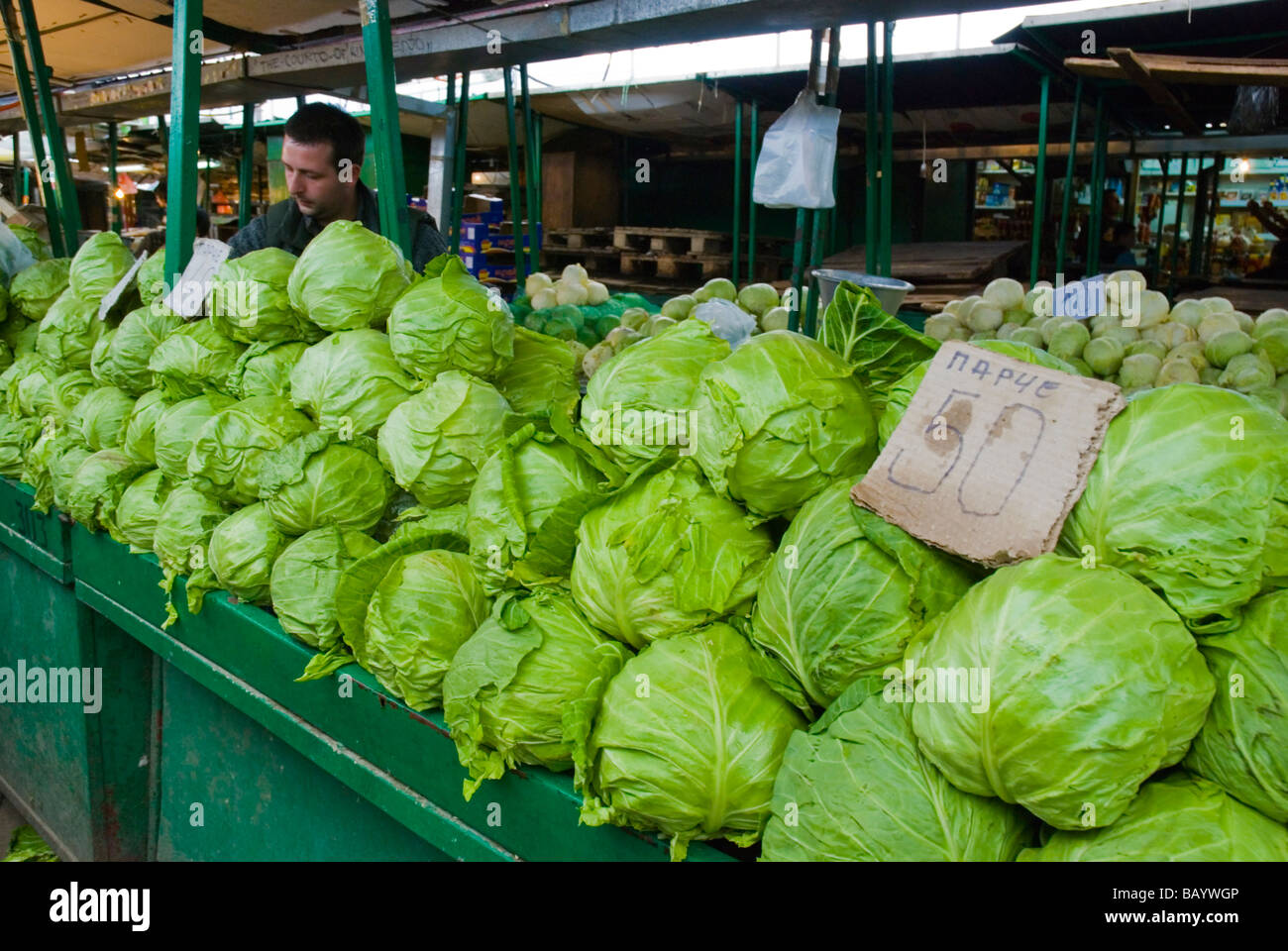 Cabbage at the Muslim market in Skopje Macedonia Europe Stock Photo - Alamy