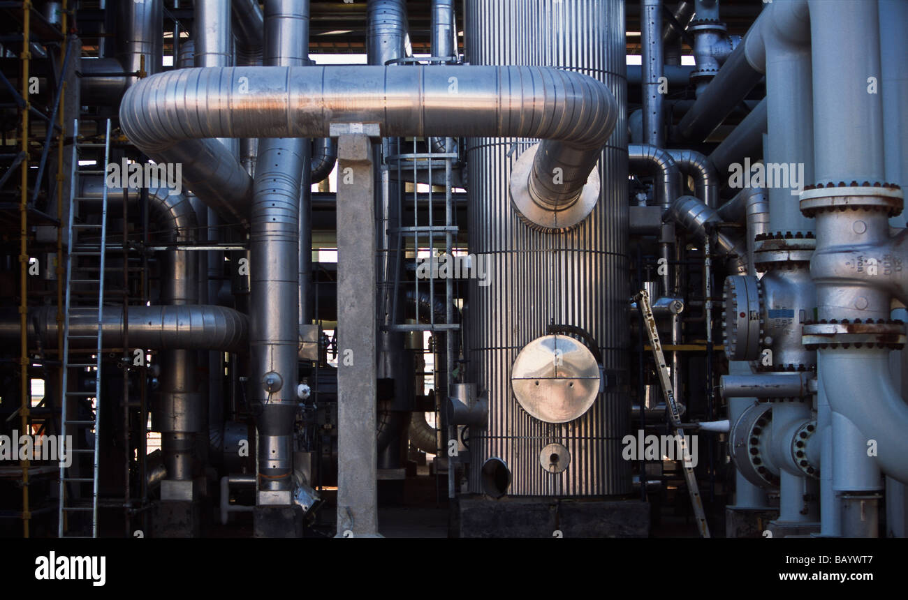 industrial pipes, processing plant Stock Photo - Alamy