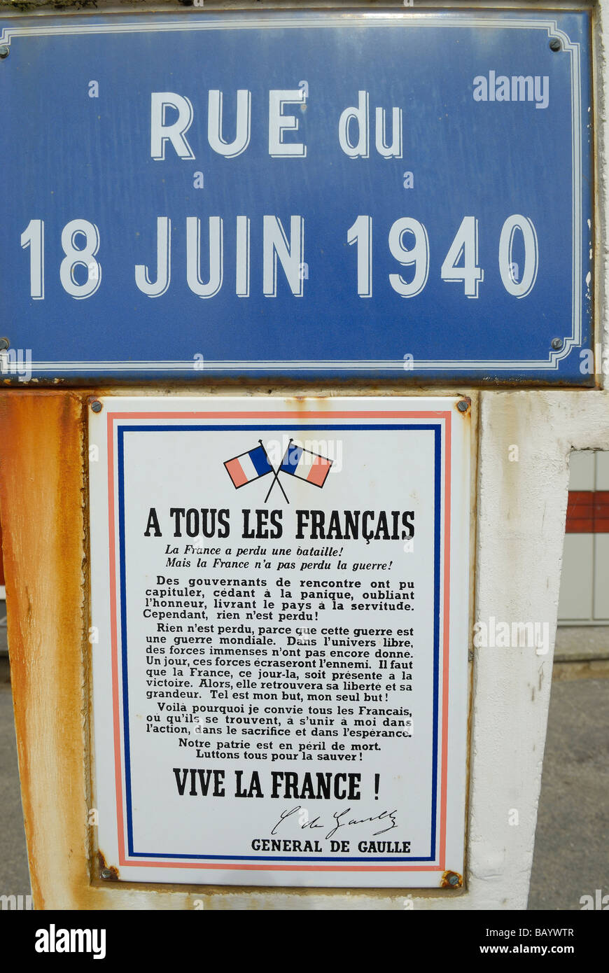 Call of june 18th 1944 by general de gaulle hi-res stock photography ...