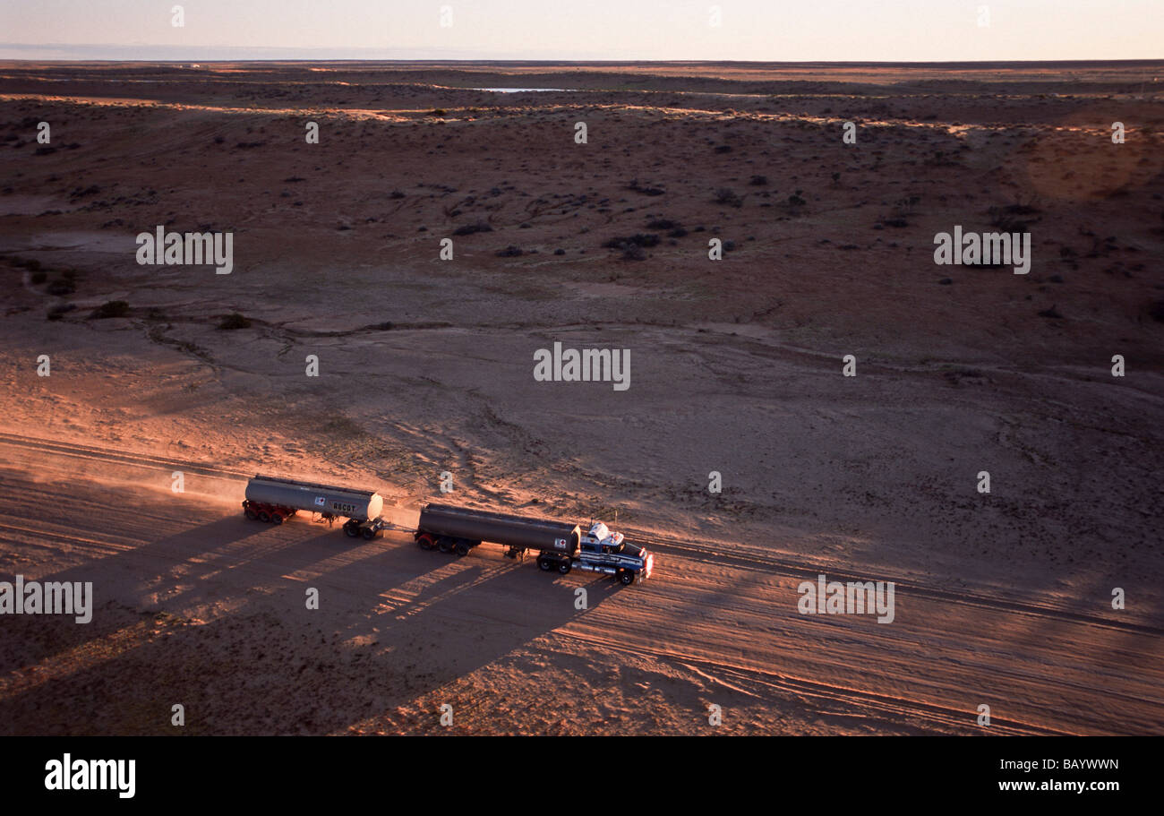Road train, Strzelecki Track, outback Australia Stock Photo - Alamy