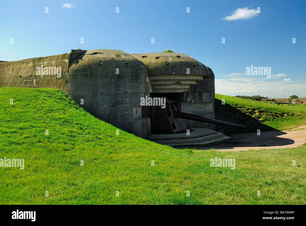 German battery of Longues-sur-mer, Normandy Stock Photo - Alamy