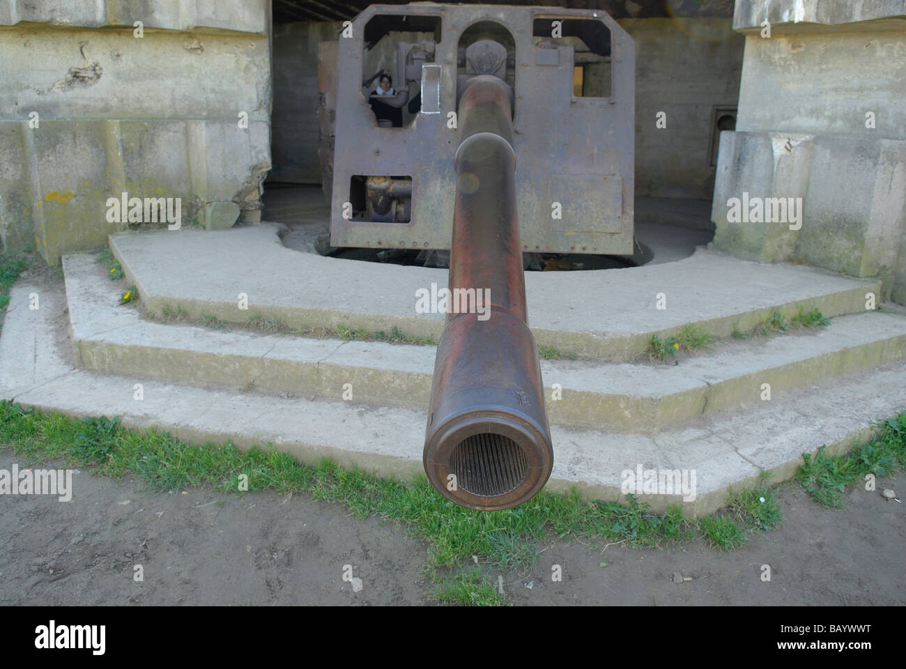 German battery of Longues-sur-mer, Normandy Stock Photo - Alamy