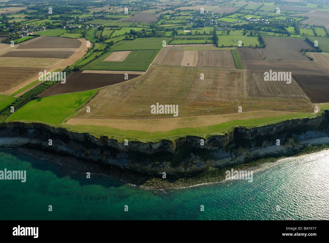 Aerial view of Normandy coast, France Stock Photo - Alamy