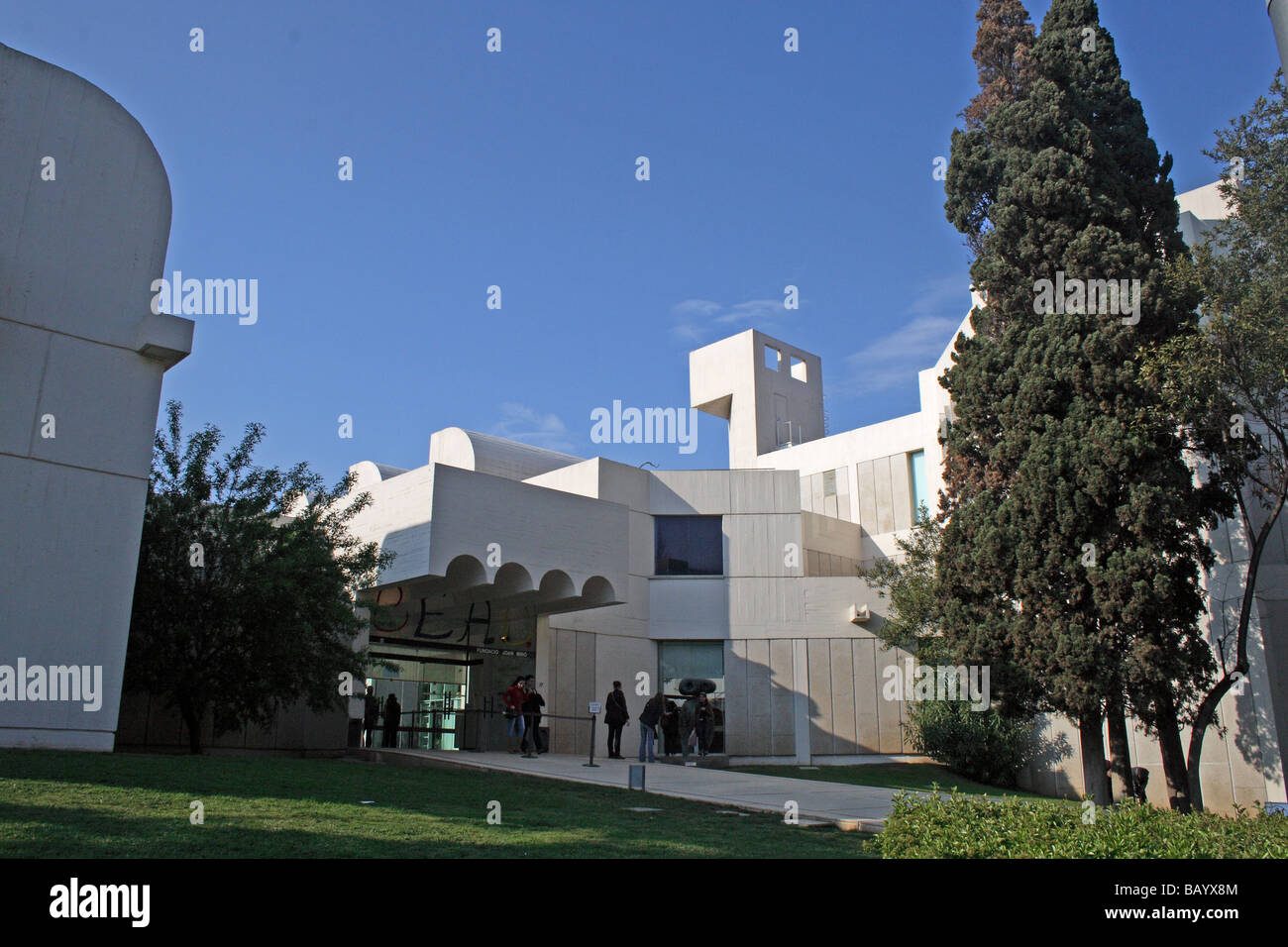 The Fundacio Joan Miro (Miro Museum) in the Montjuic Quarter of ...