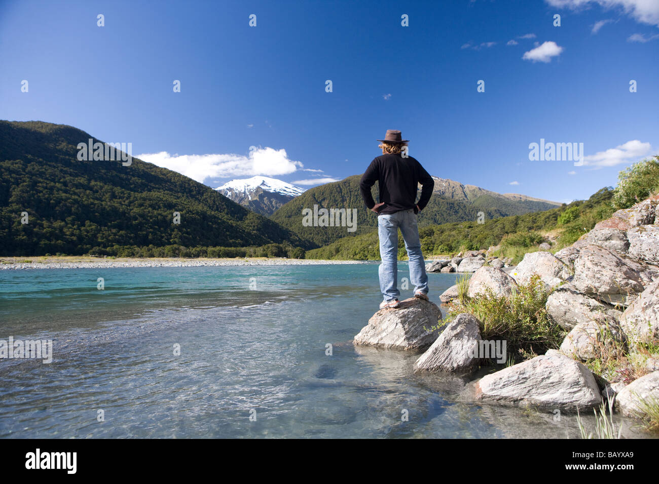 Makarora River Aspiring National Park South Island New Zealand Stock ...