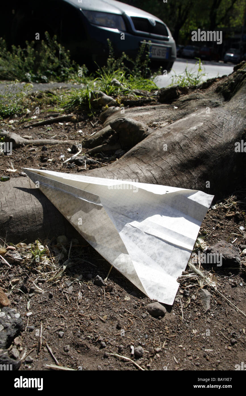 Paper airplane and ground hi-res stock photography and images - Alamy