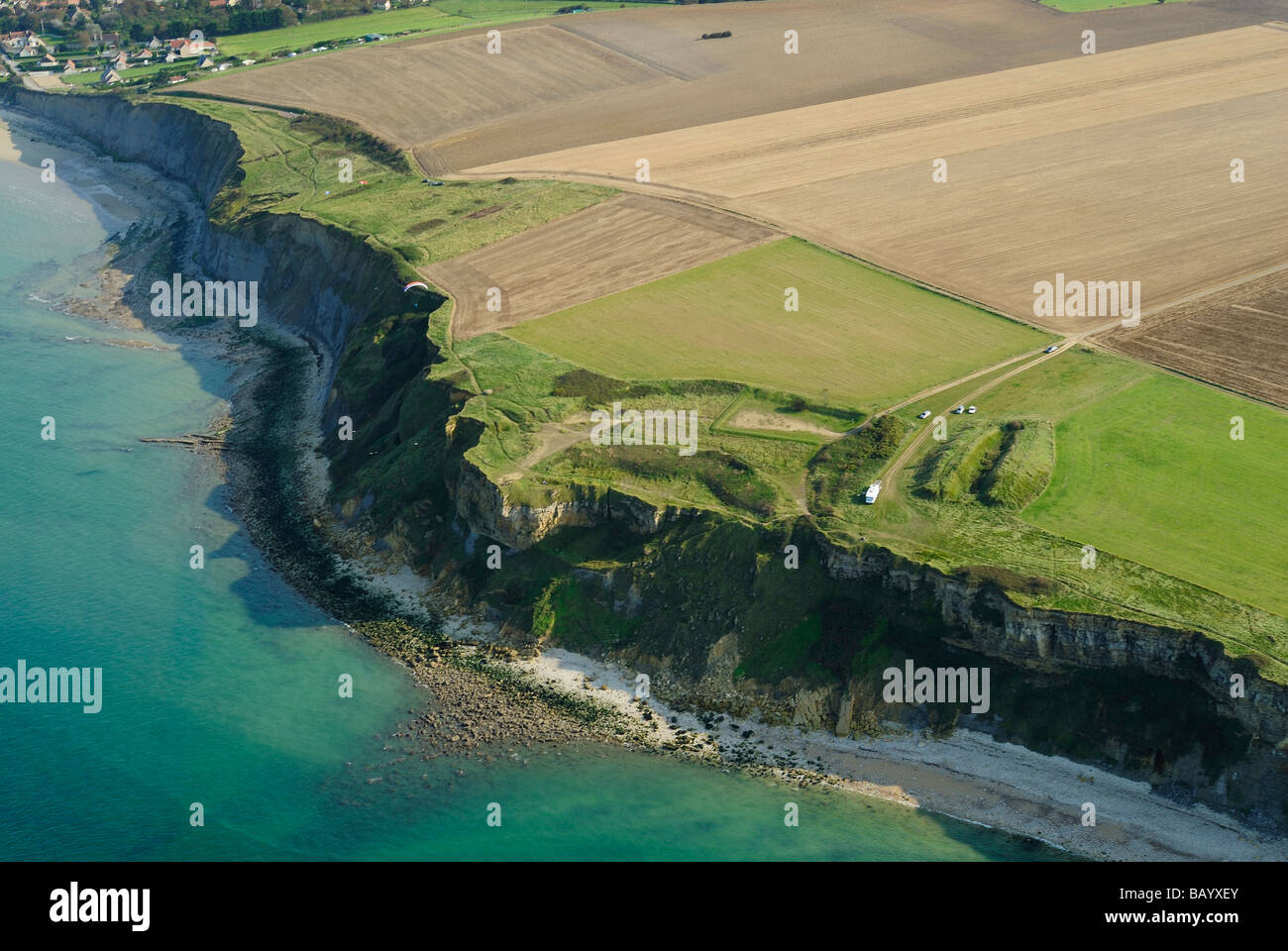 Aerial view of Normandy coast, France Stock Photo - Alamy