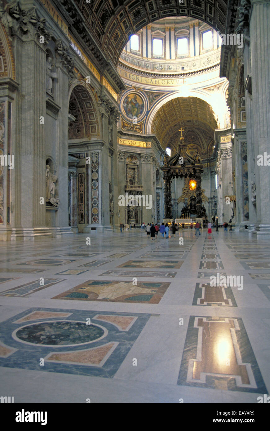 The nave of st peters basilica in the vatican hi-res stock photography ...