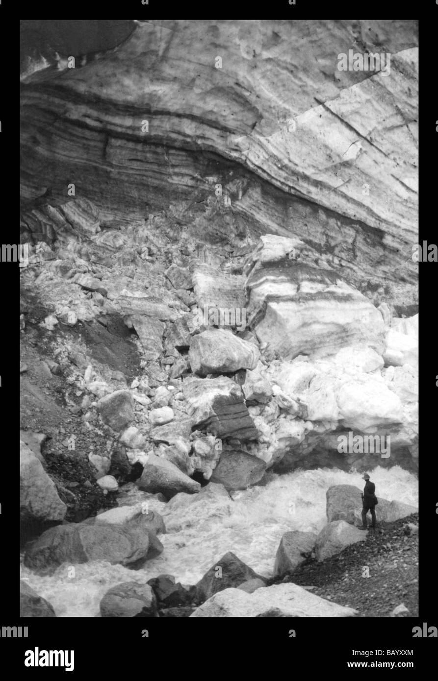 Glacier and Glacial Stream Stock Photo - Alamy